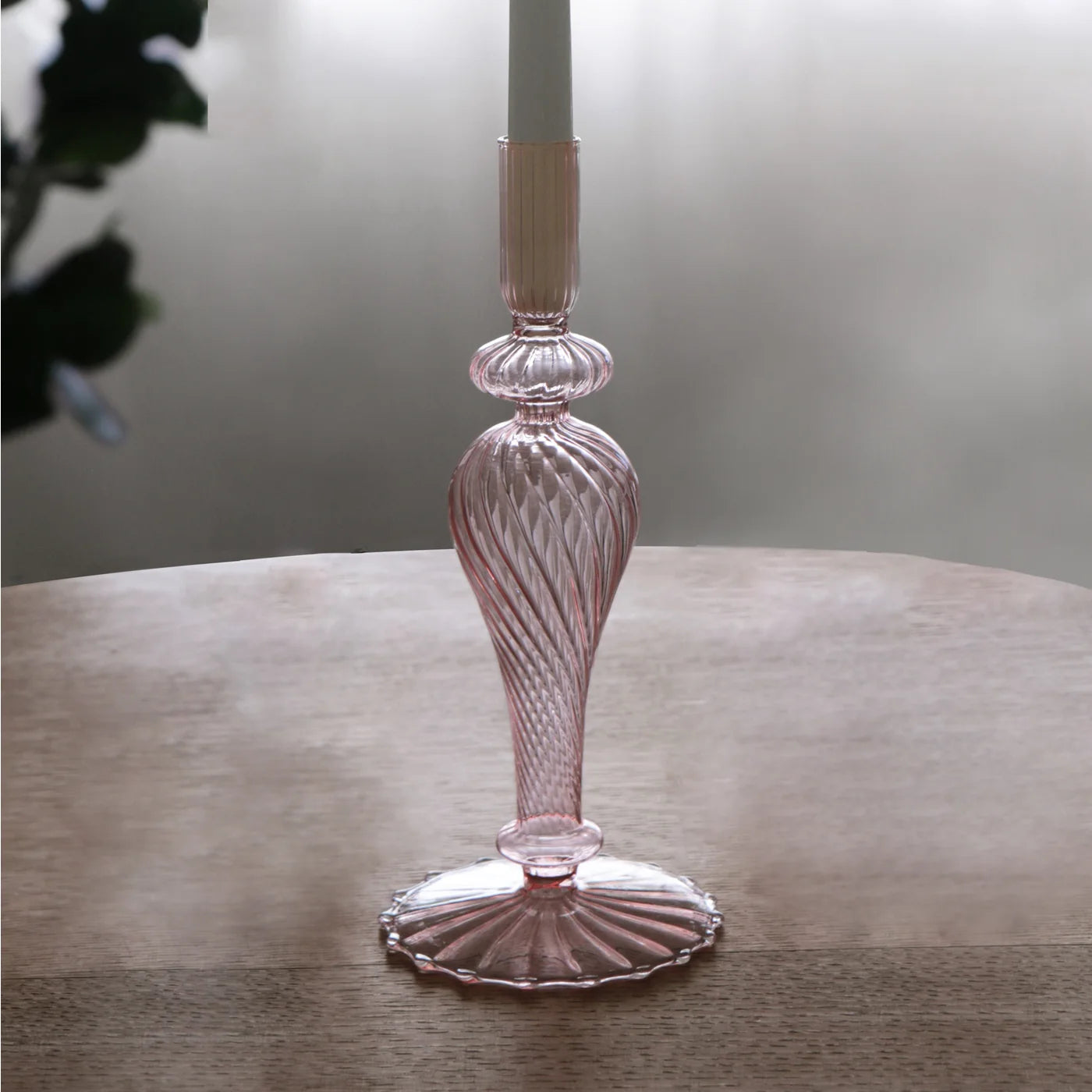 Ava Glass Candlestick – Willow Gray Home
